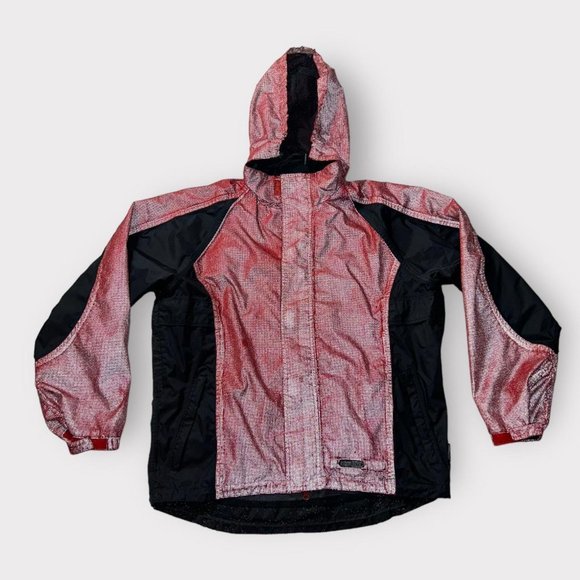 ill | Jackets & Coats | Red And Black Illuminite Zipup Reflective Rain ...